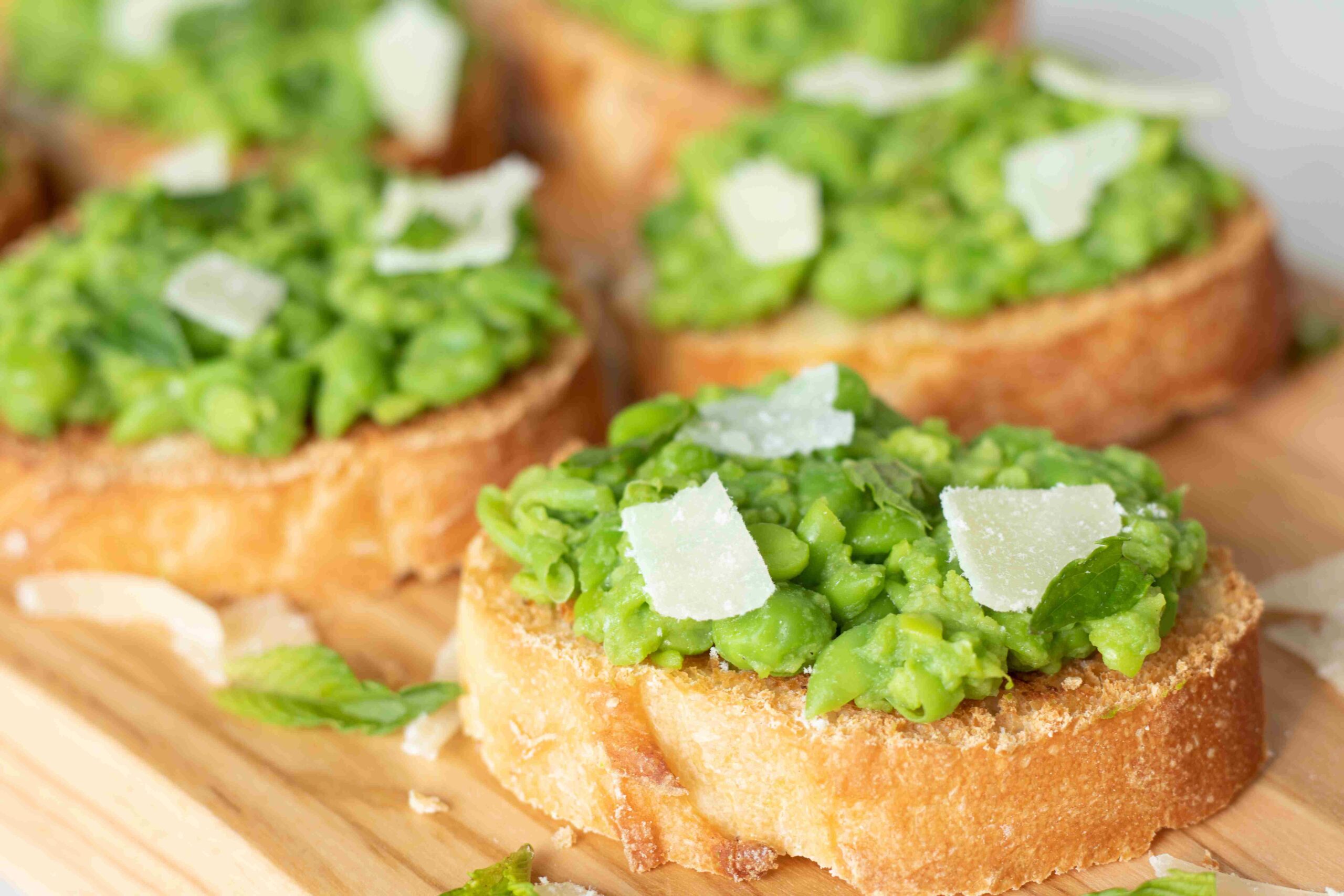 Peas, Mint & Parm Crostini - Common Threads